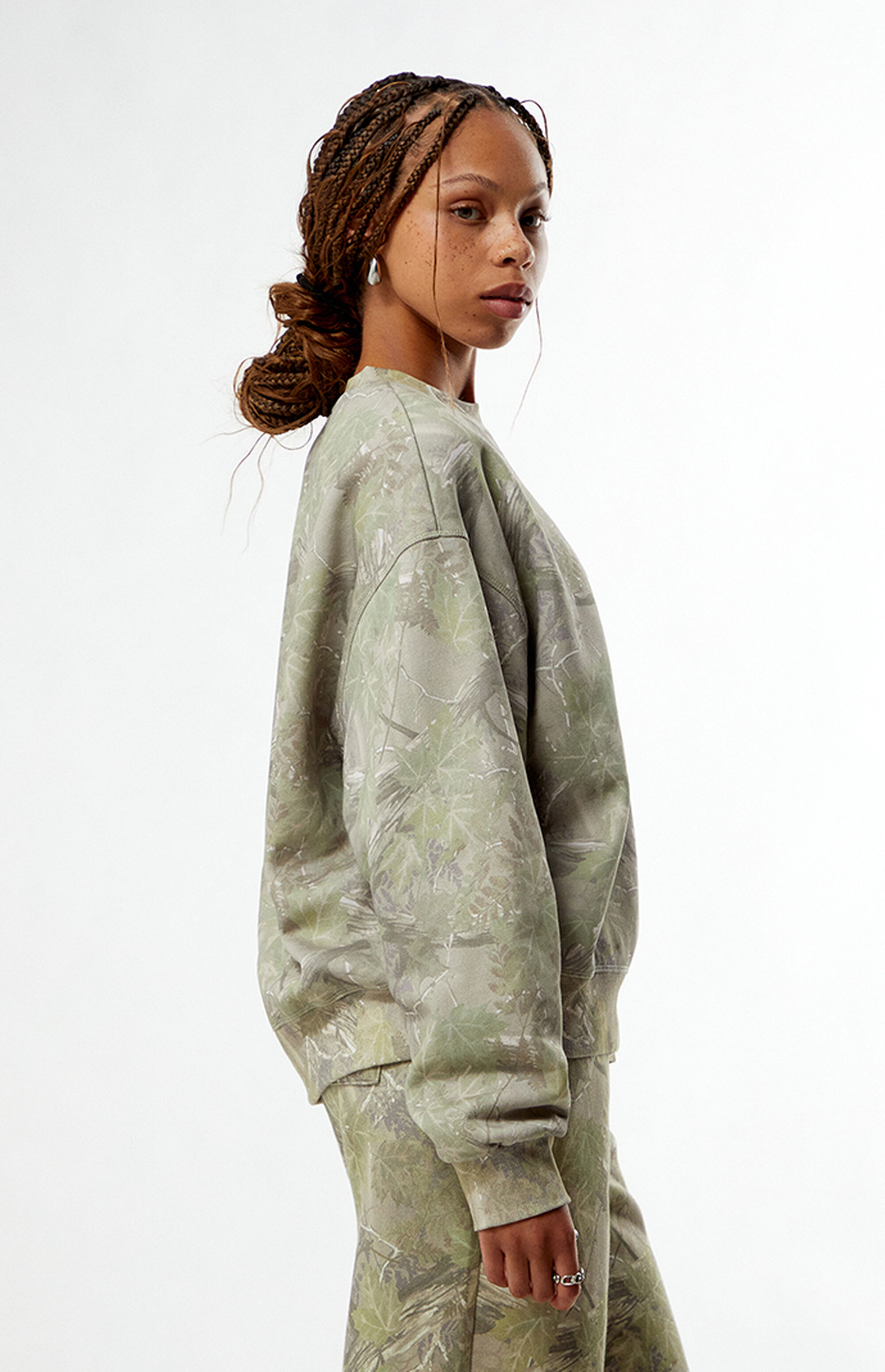 Pacsun Tree Camo Crew Neck Sweatshirt | PacSun