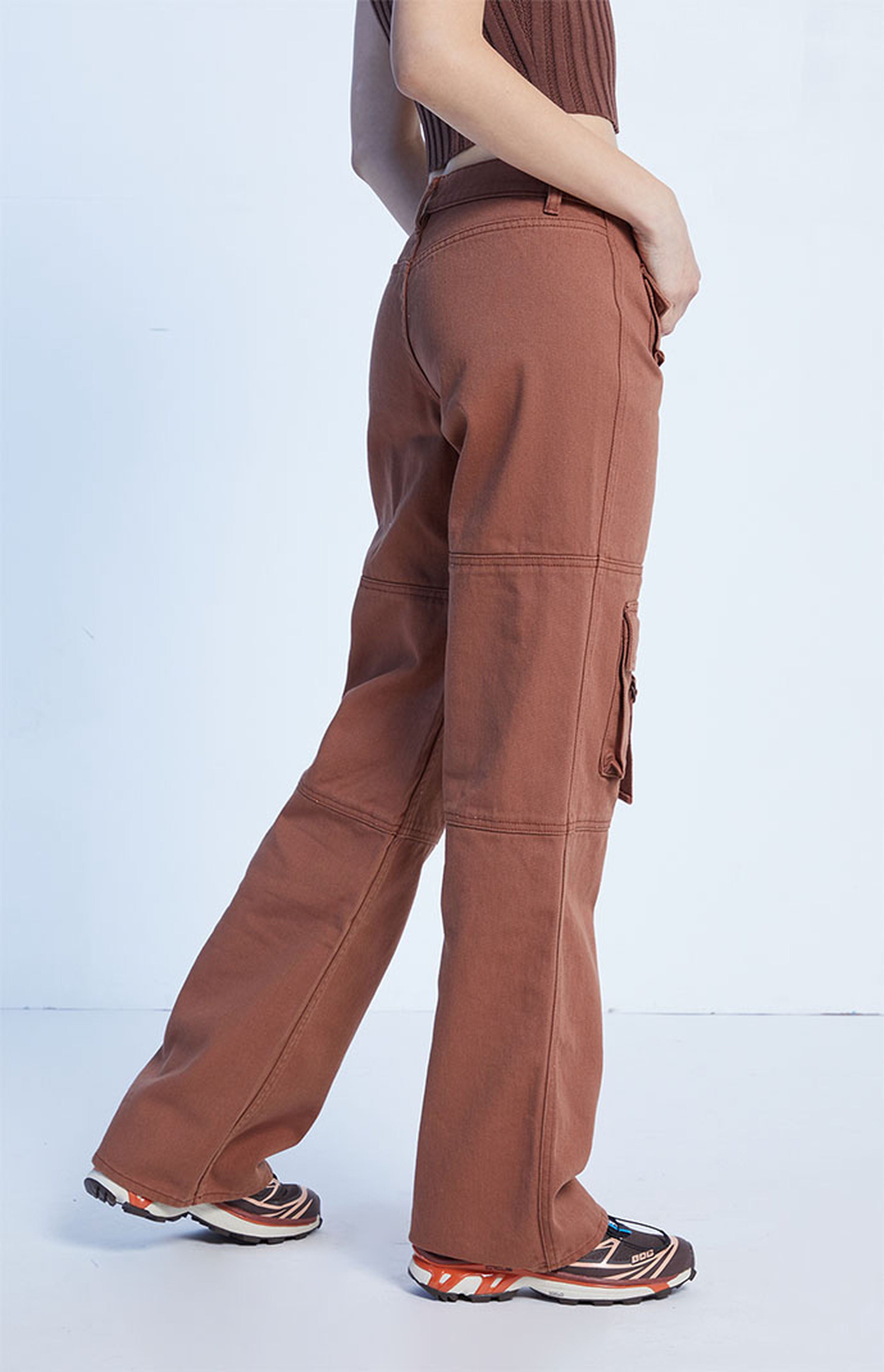 Pacsun Brown Low Rise Utility Cargo Pants | PacSun