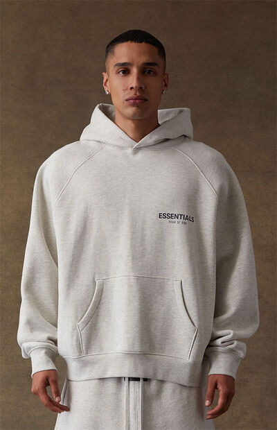 Fear of God Essentials Light Oatmeal Hoodie | PacSun