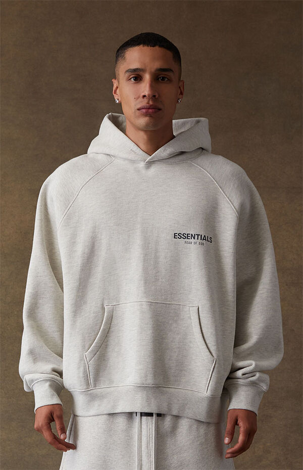 Fear of God Essentials Light Oatmeal Hoodie | PacSun