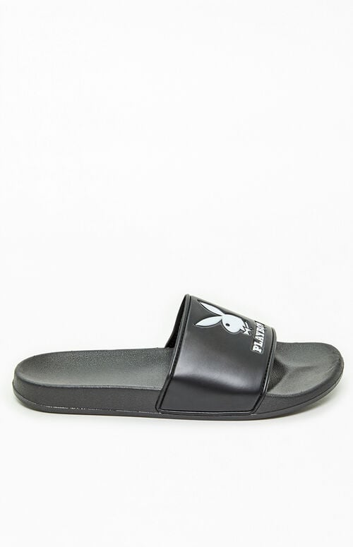 Playboy x Playboy Black Slide Sandals | Pacsun
