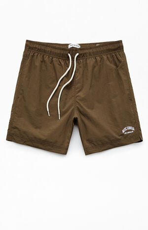 Pacsun Brown Collegiate 6" Swim Trunks | PacSun