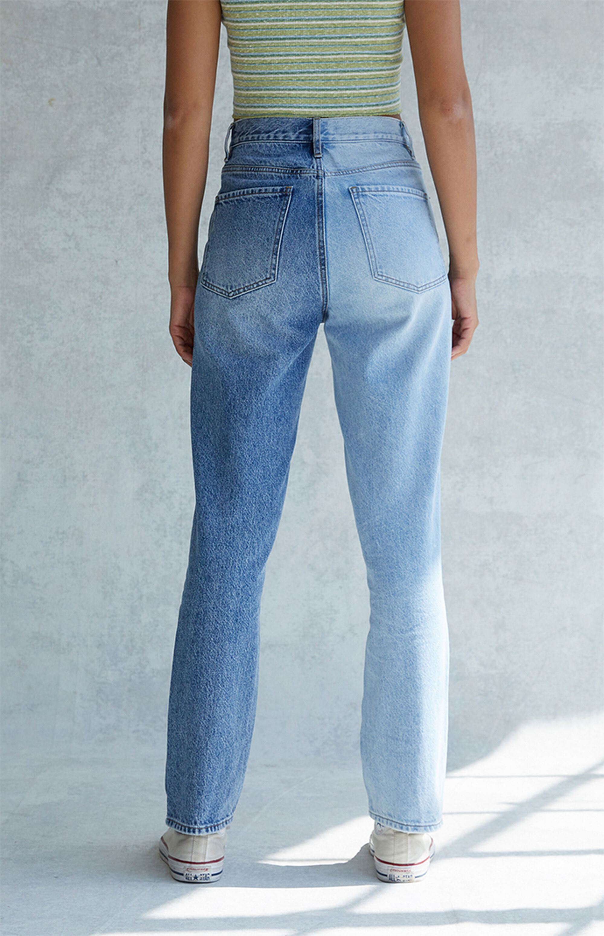 Pacsun Eco Two-Tone Blue Dad Jeans | Pacsun