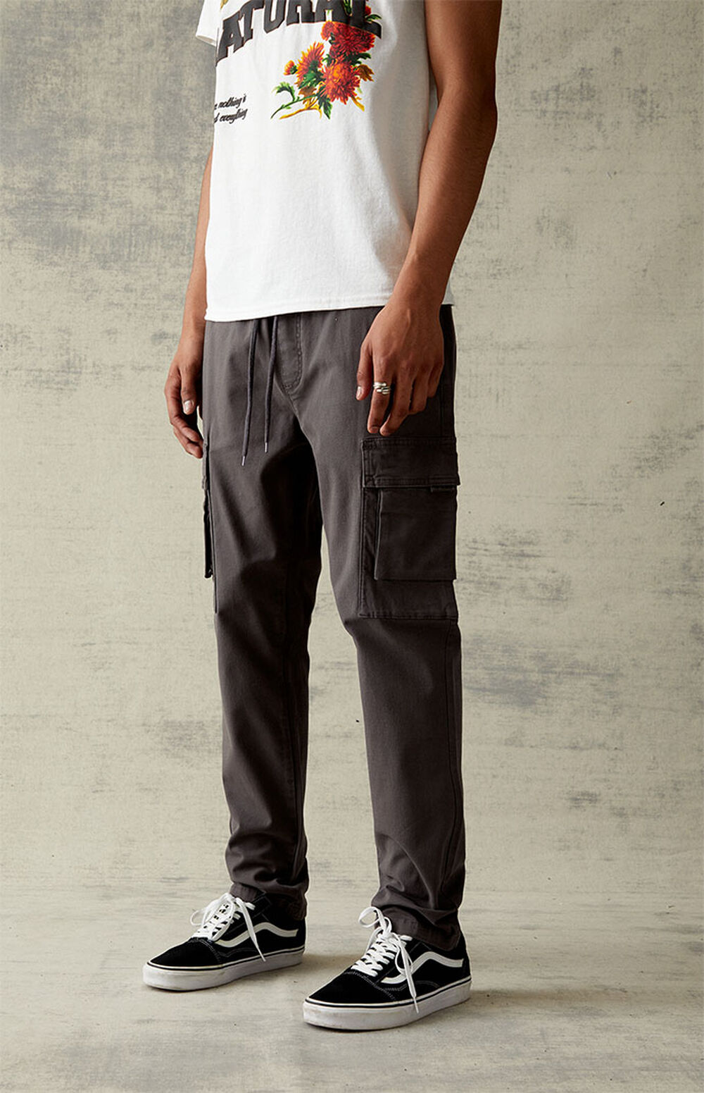 Pacsun Eco Stretch Canvas Gray Slim Cargo Pants | Pacsun