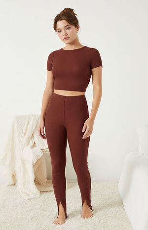 LA Hearts by PacSun Lounge Split Front Yoga Pants | PacSun