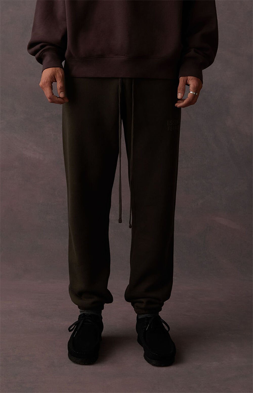 Fear of God Essentials Off Black Sweatpants | PacSun