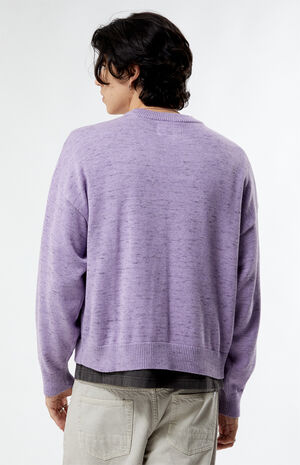 Pacsun Purple Cropped Crew Sweater | PacSun