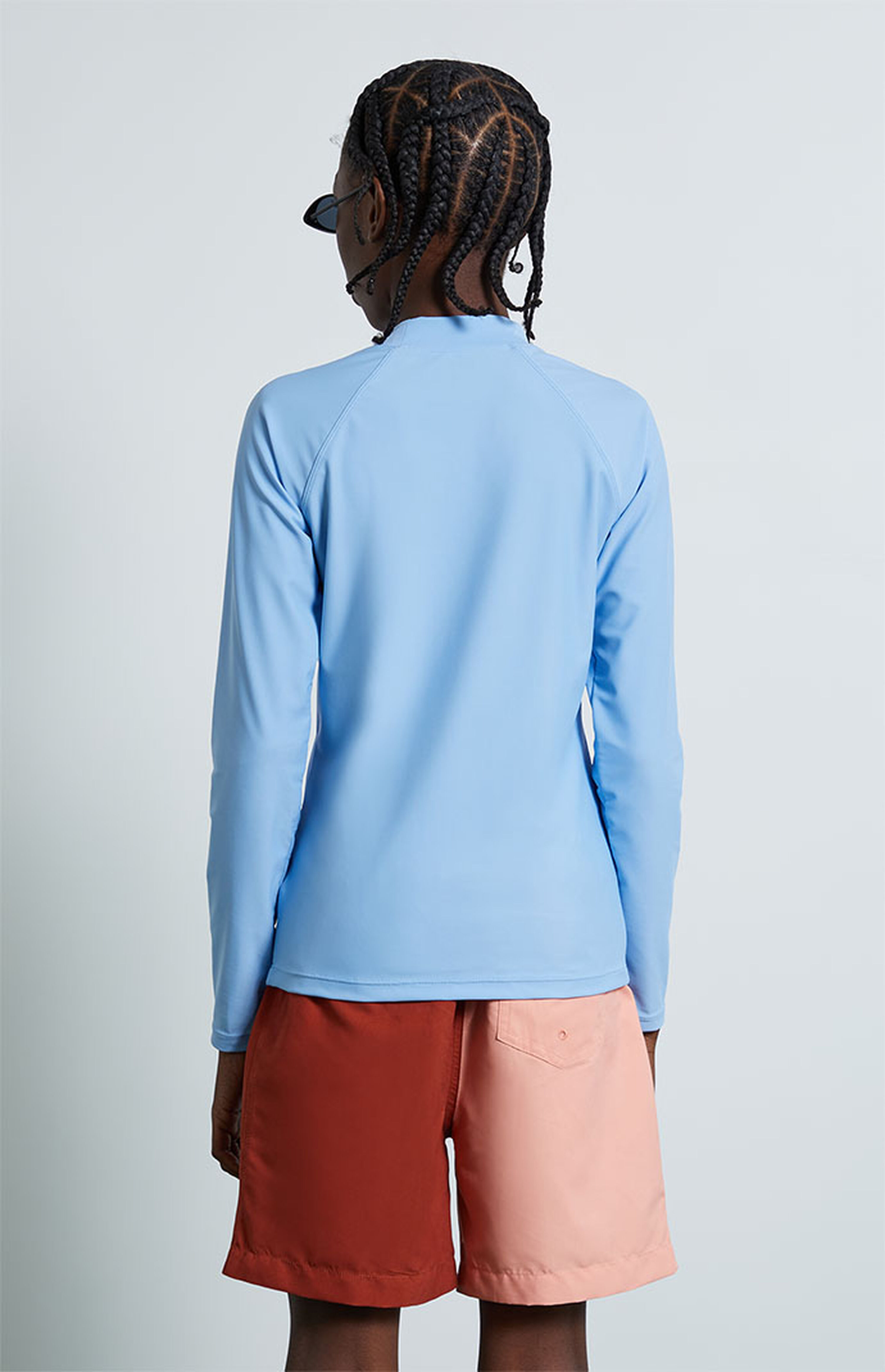 Pacsun Kids Blue Long Sleeve Rashguard | Pacsun