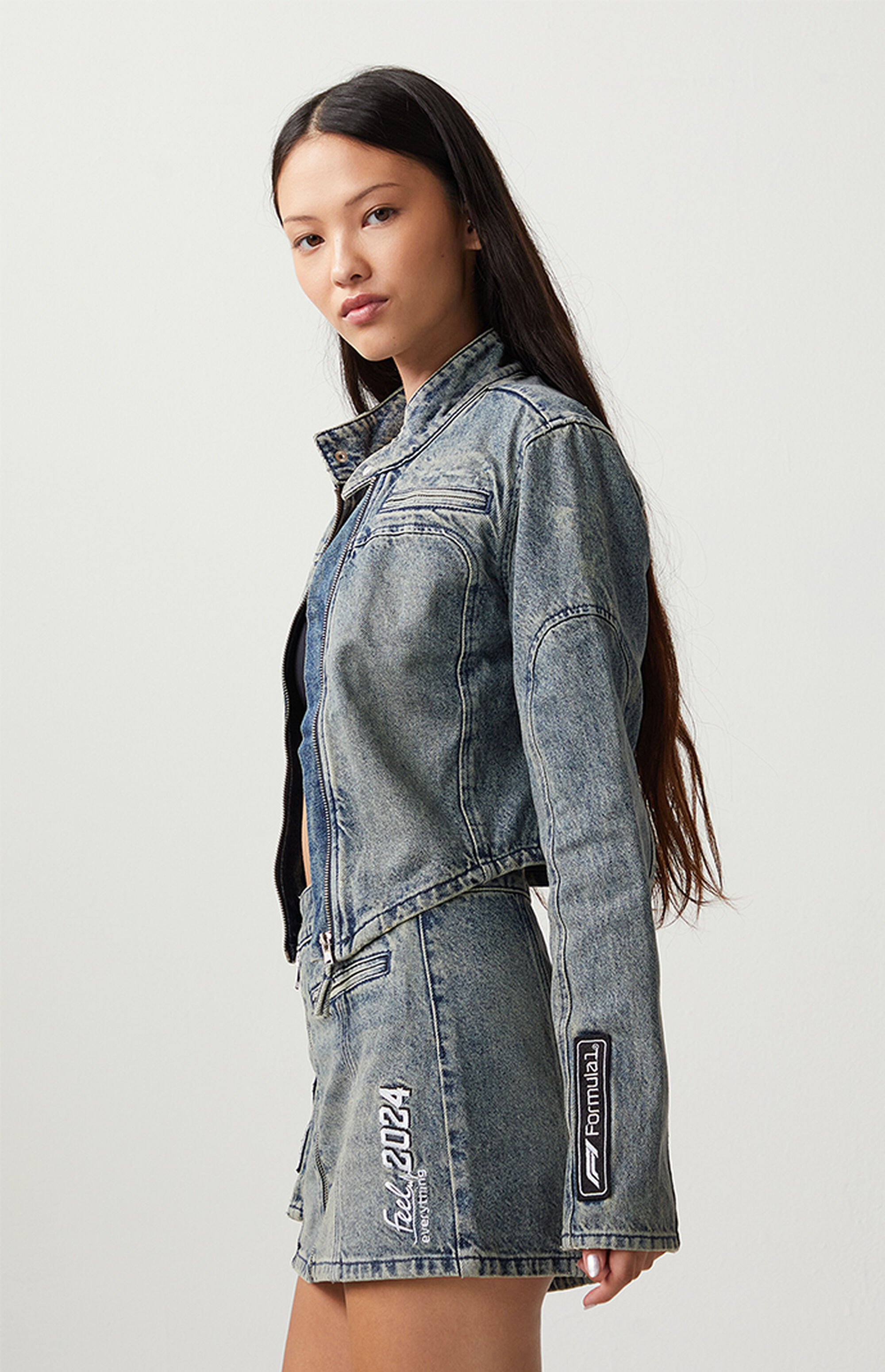 Formula 1 x PacSun Denim Moto Jacket | PacSun