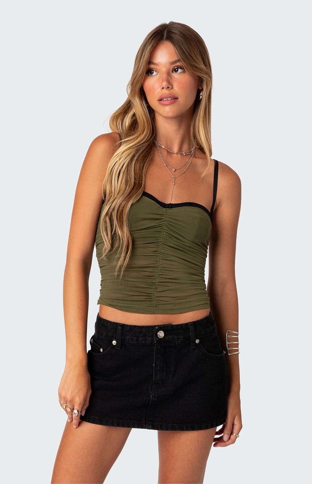Edikted Moira Mesh Bra Top | Pacsun