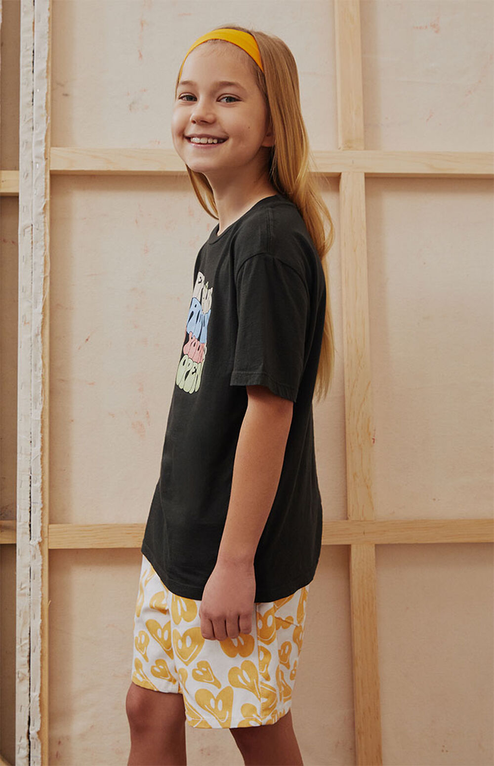 PacSun Kids Smile Heart Denim Shorts | PacSun