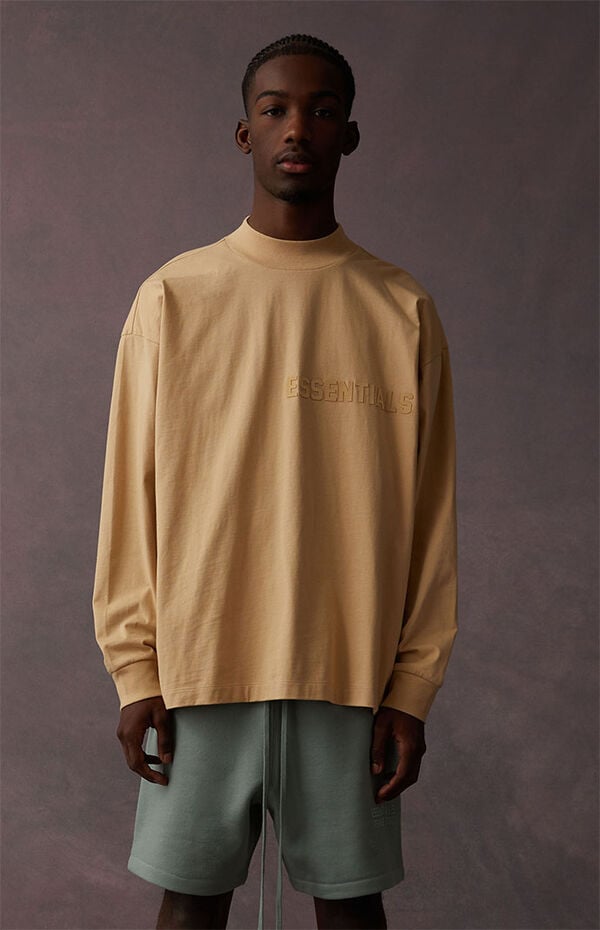 Fear of God Essentials Sand Long Sleeve T-Shirt | PacSun