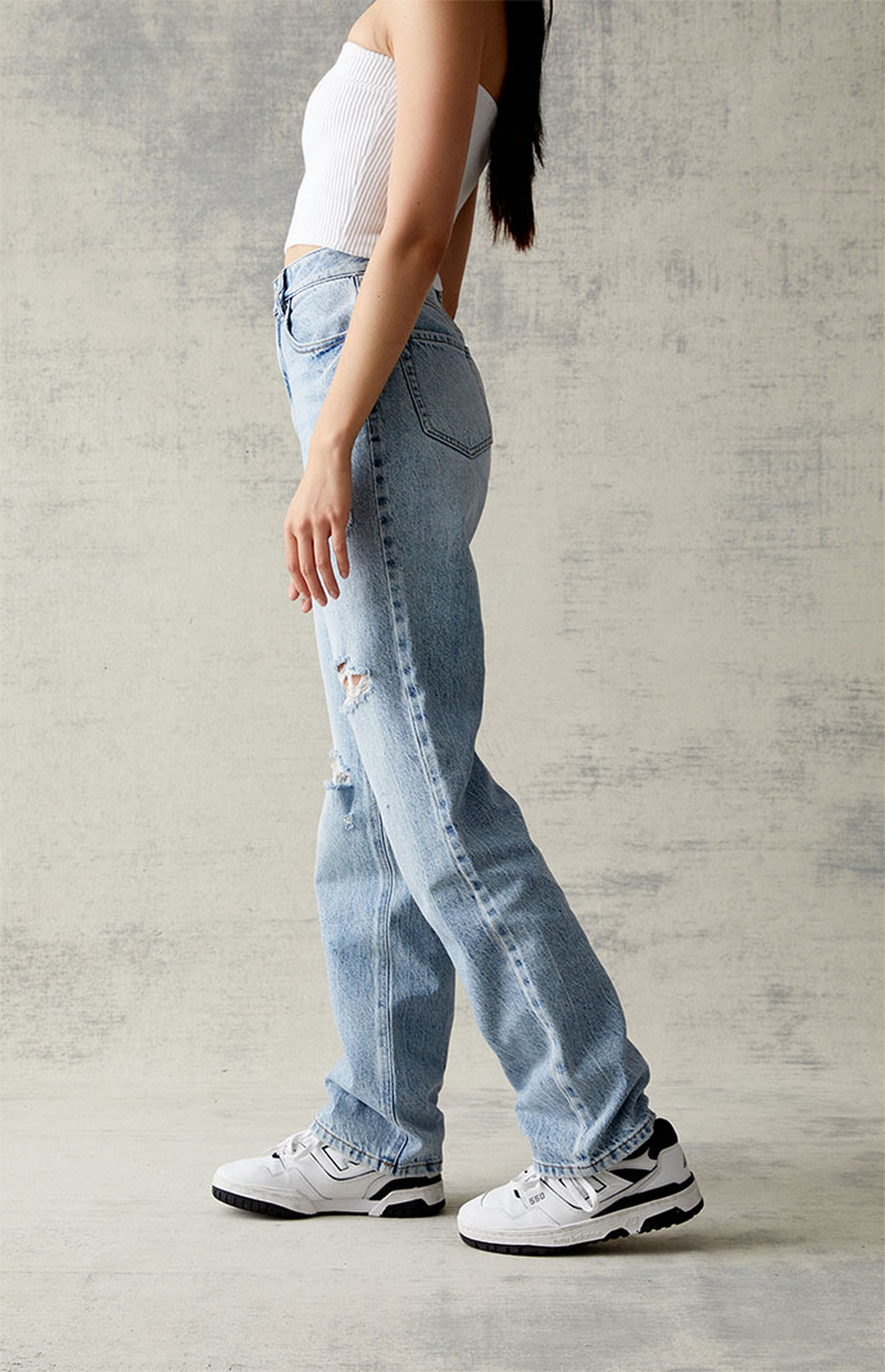 Pacsun Eco Light Blue Ripped '90s Boyfriend Jeans | PacSun