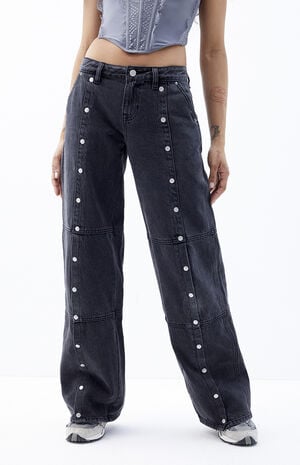 Pacsun Casey Black Low Rise Seam Baggy Jeans | PacSun