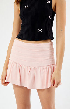 LA Hearts Light Pink Ruffle Mini Skort | PacSun