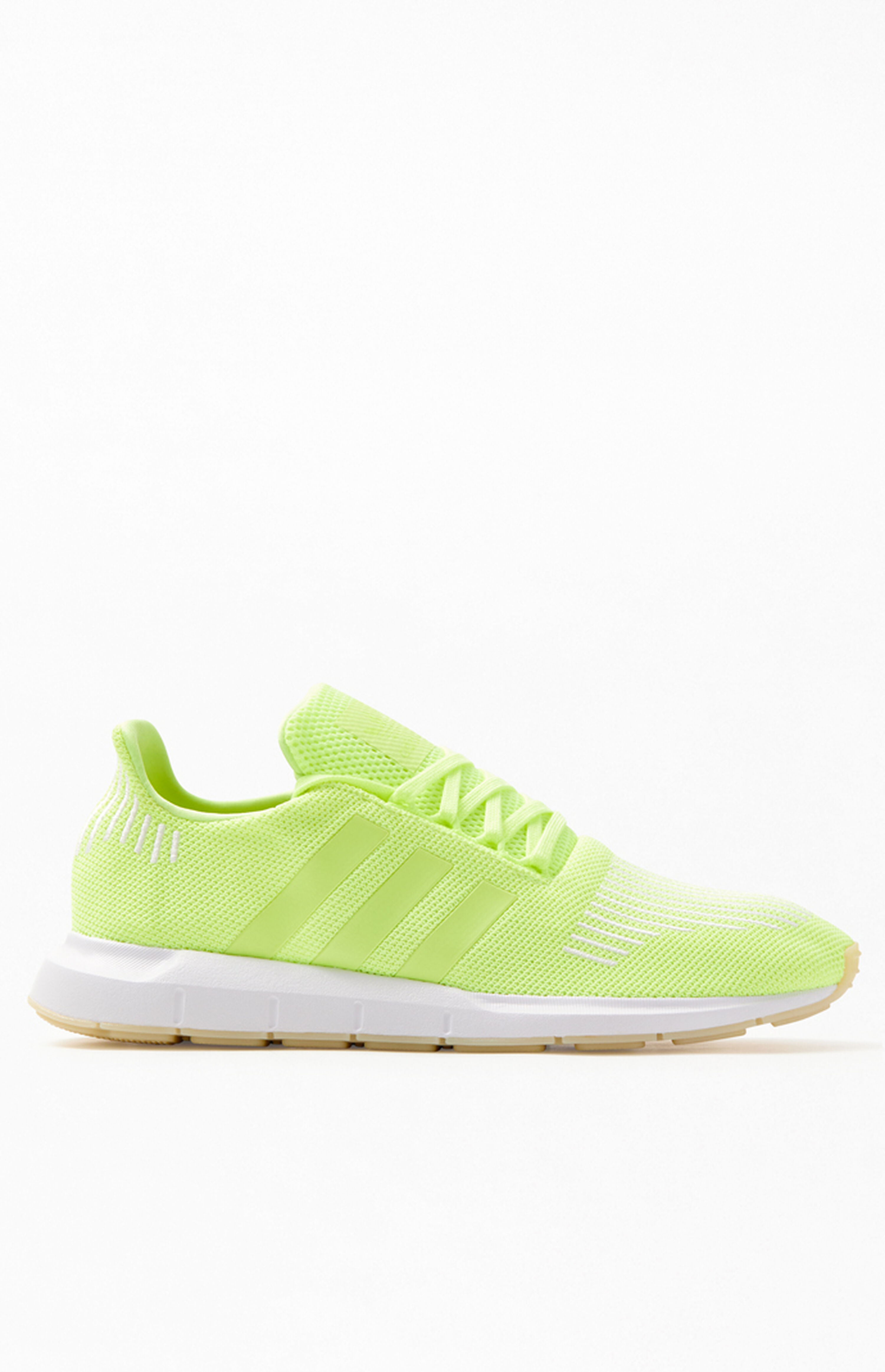 adidas Neon Yellow Swift Run White Shoes | PacSun | PacSun