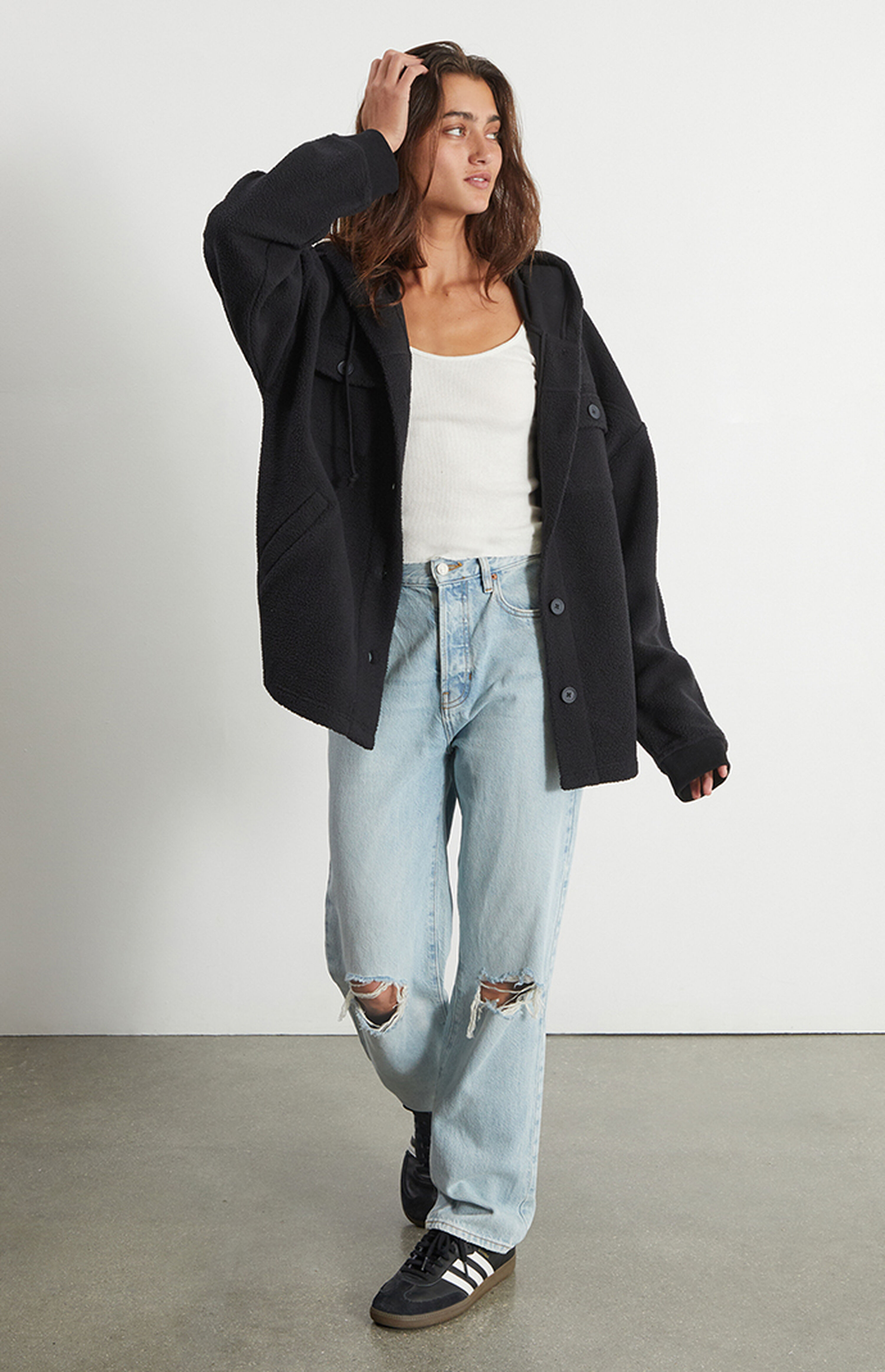 Pacsun Hooded Polar Fleece Shacket | PacSun