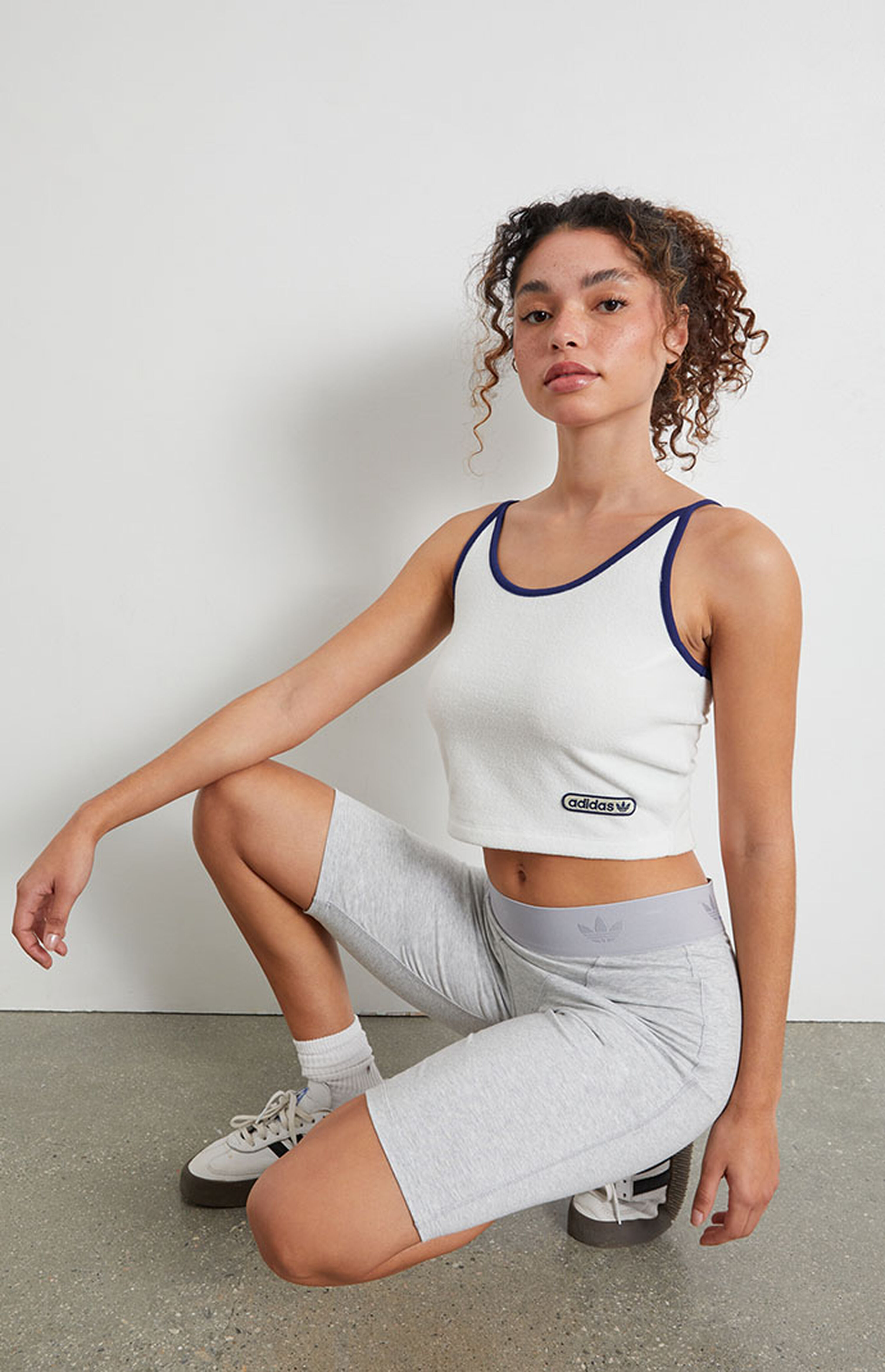 adidas Eco White Adicolor Retro Tank Top | PacSun