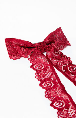 Pacsun Red Lace Bow Barrette | PacSun