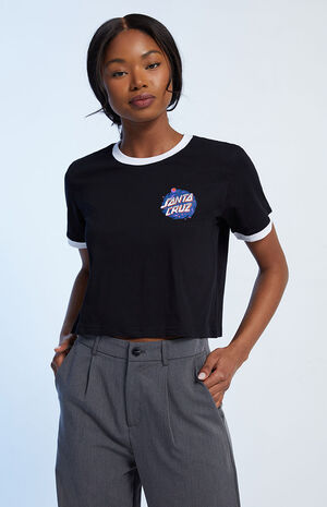 Santa Cruz Ominous Dot Cropped Ringer T-Shirt | PacSun