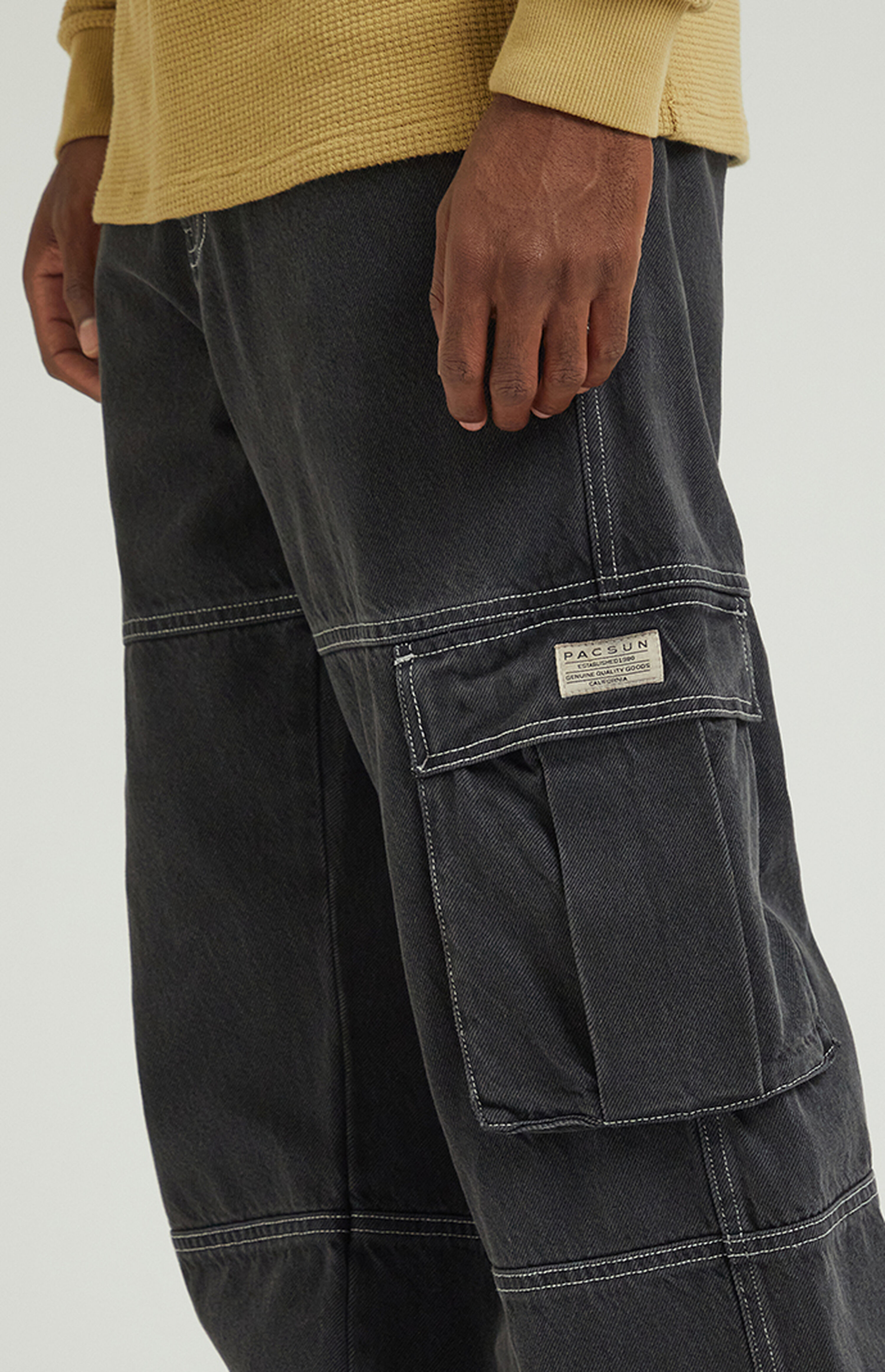 Pacsun Black Extreme Baggy Cargo Jeans | Pacsun