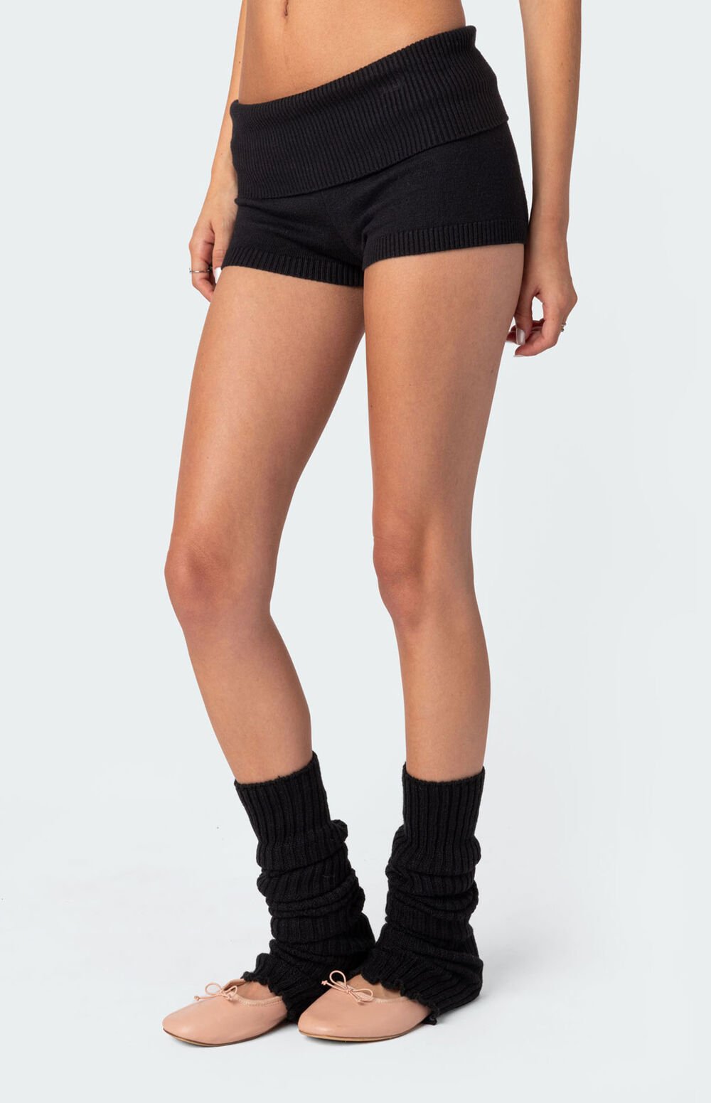 Edikted Knit Fold Over Shorts | PacSun