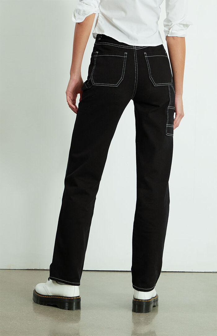 Pacsun Black Cargo Boyfriend Carpenter Pants | Pacsun