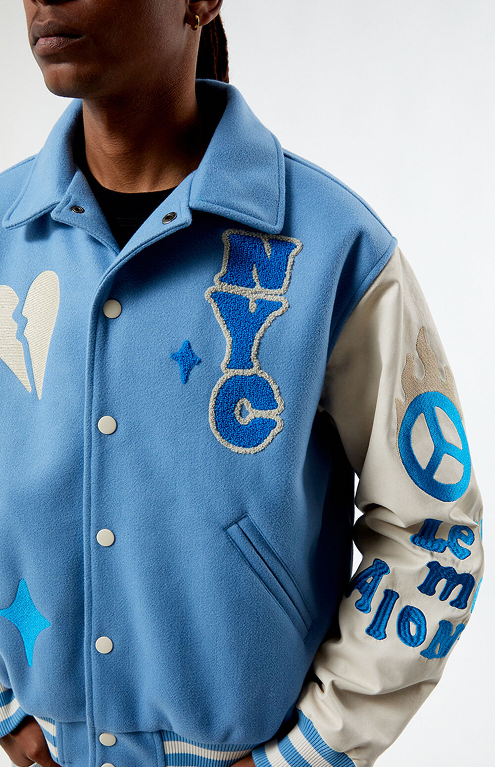 Pacsun New York Bones Varsity Jacket | PacSun