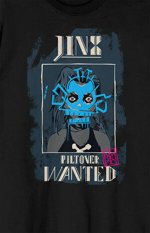 League Of Legends Arcane Jinx Wanted Poster T-Shirt | PacSun