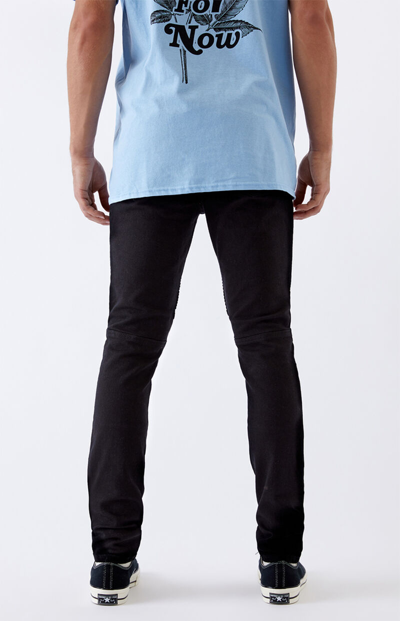 Black Ripped Moto Stacked Skinny Jeans | PacSun | PacSun