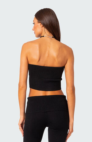 Edikted Desiree Fold Over Knit Tube Top | PacSun