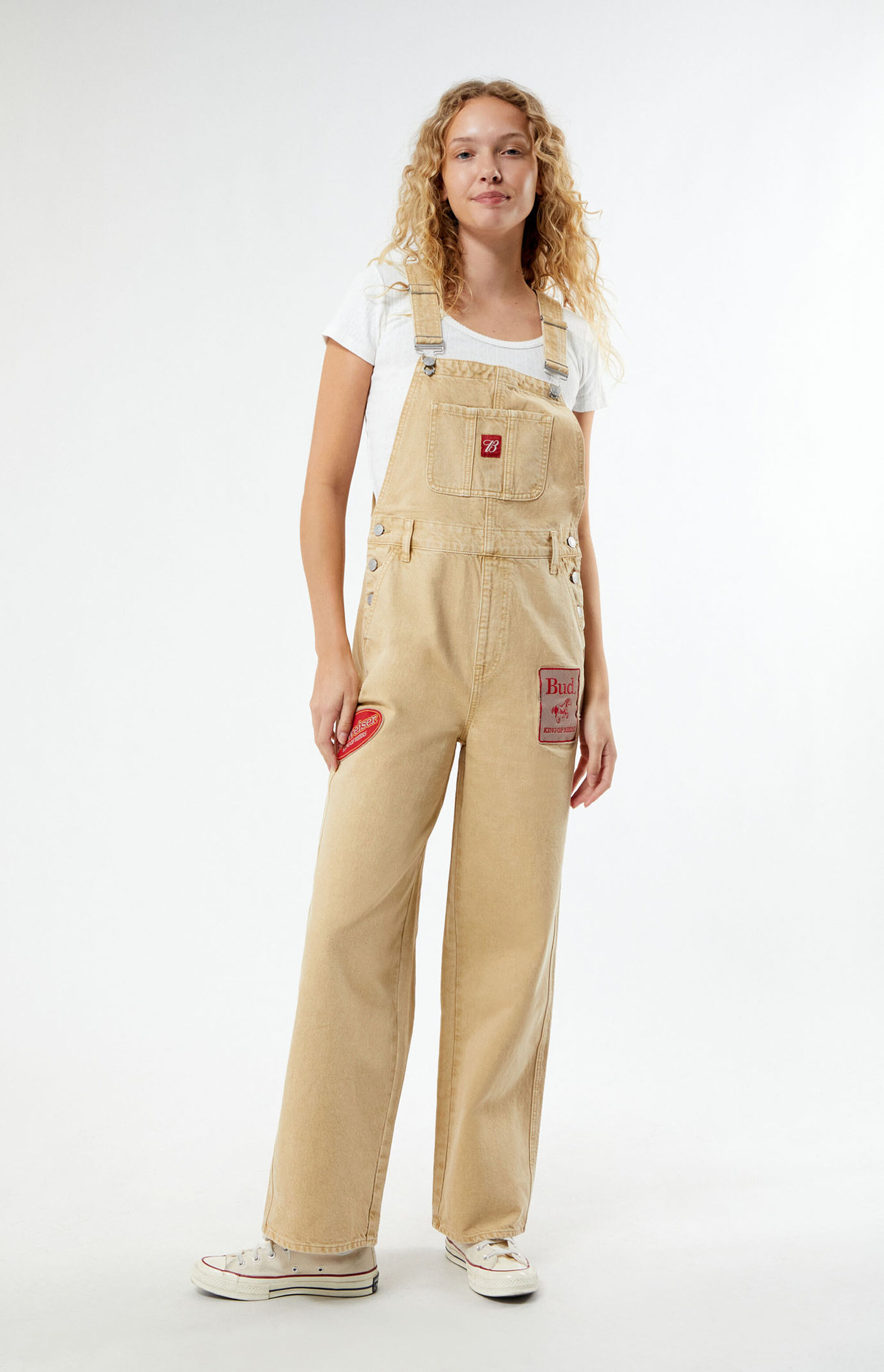 Budweiser By PacSun Beige Workwear Overalls | Pacsun