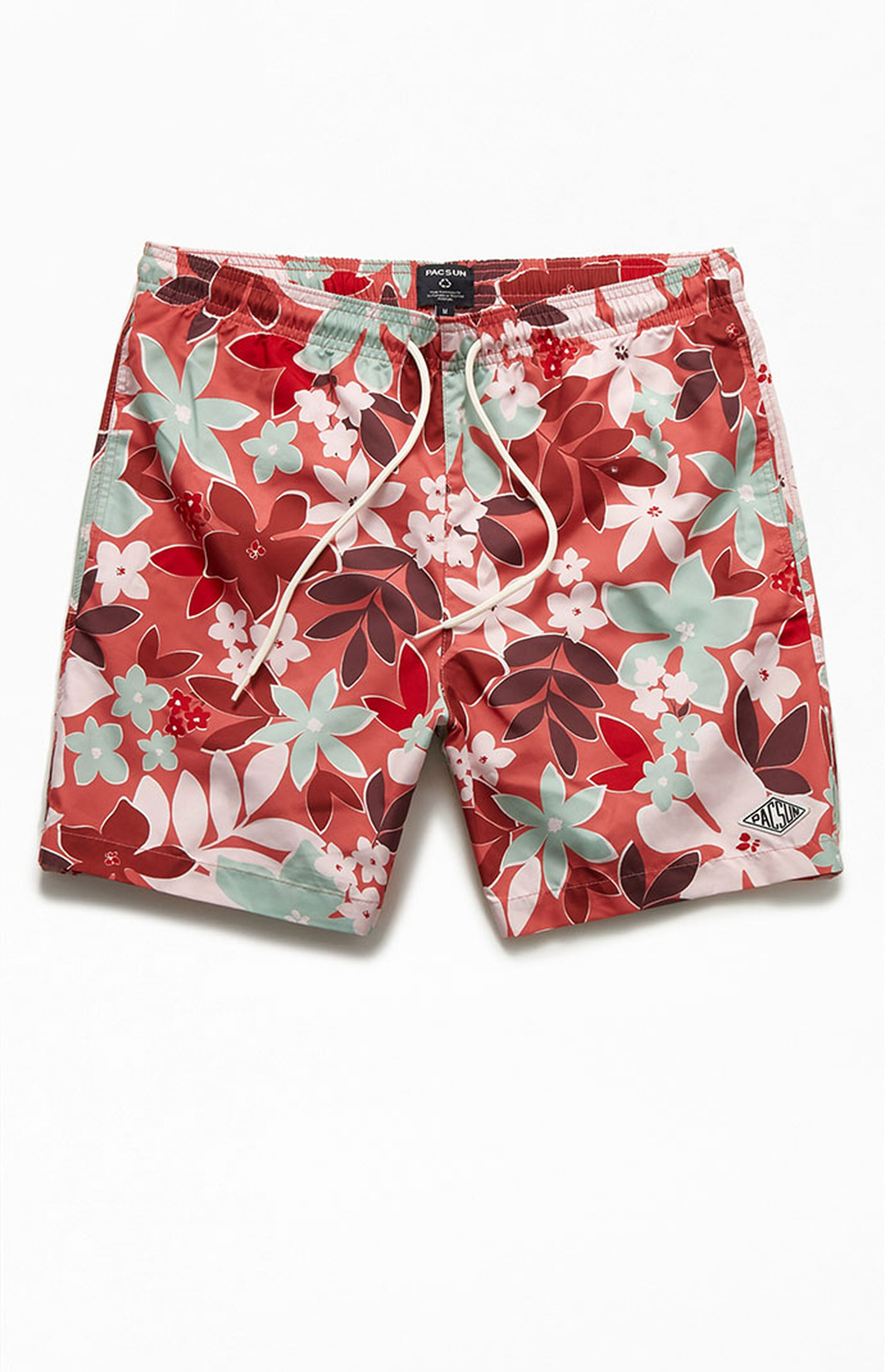 Pacsun Recycled Moody Floral 17" Swim Trunks | Pacsun