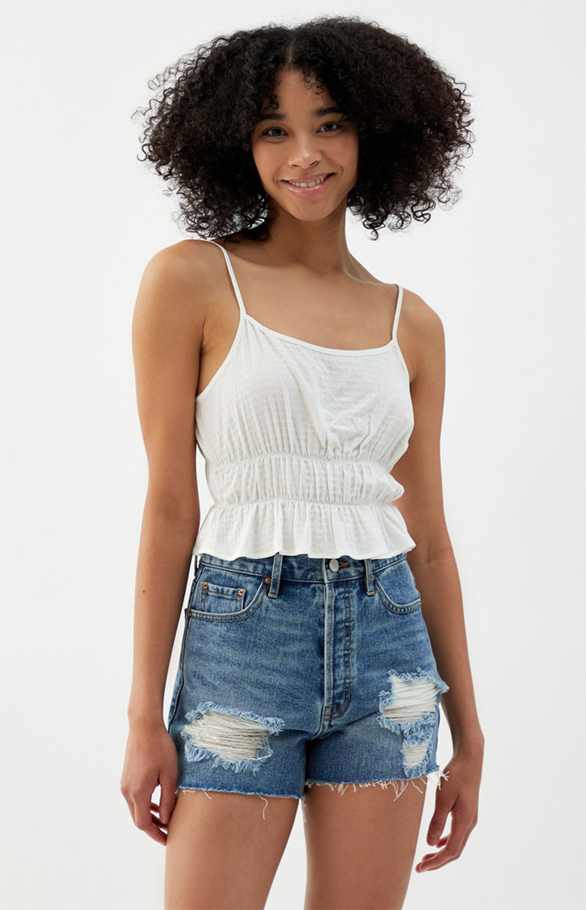 LA Hearts Cinched Peplum Cami Top | PacSun