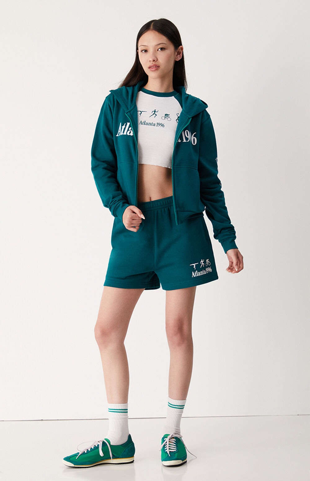 Olympics Atlanta Slim Fit Zip Up Hoodie | PacSun