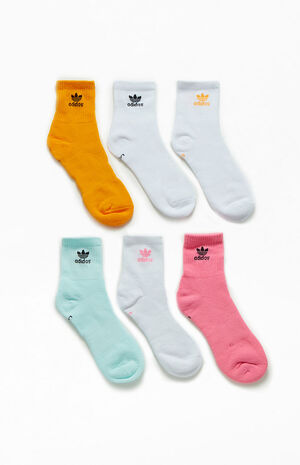 adidas 6-Pack Trefoil Quarter Socks | PacSun