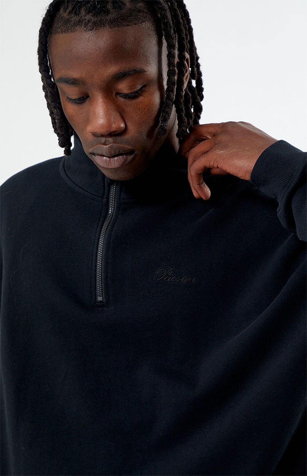 Pacsun Eco Solid Quarter Zip Sweatshirt | PacSun