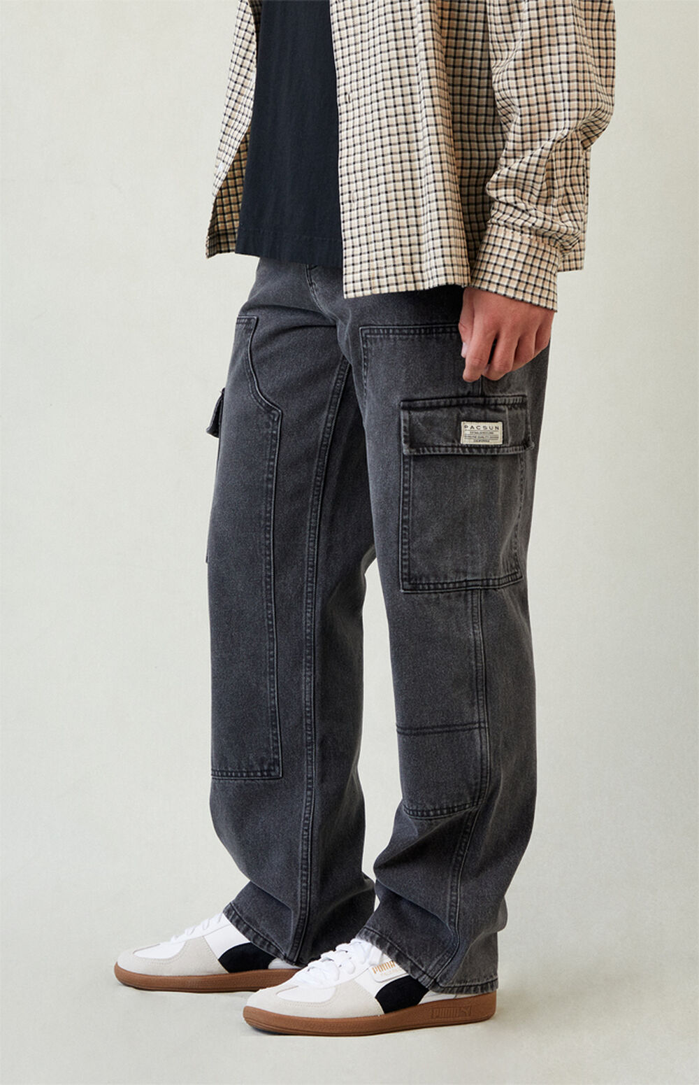Pacsun Dylan Baggy Jeans Cargo Carpenter Faded Black | Pacsun