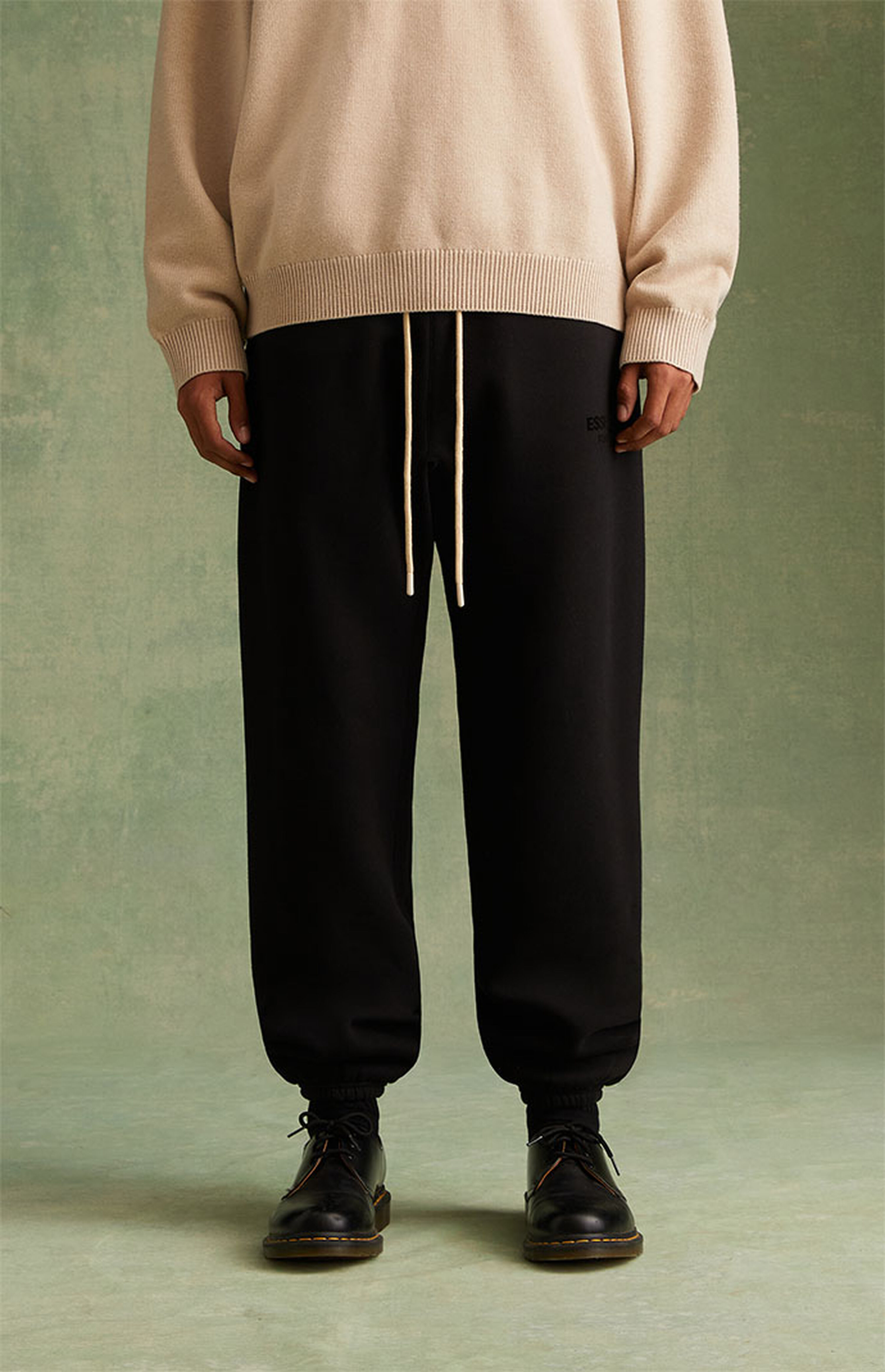 Fear of God Essentials Jet Black Sweatpants | Pacsun