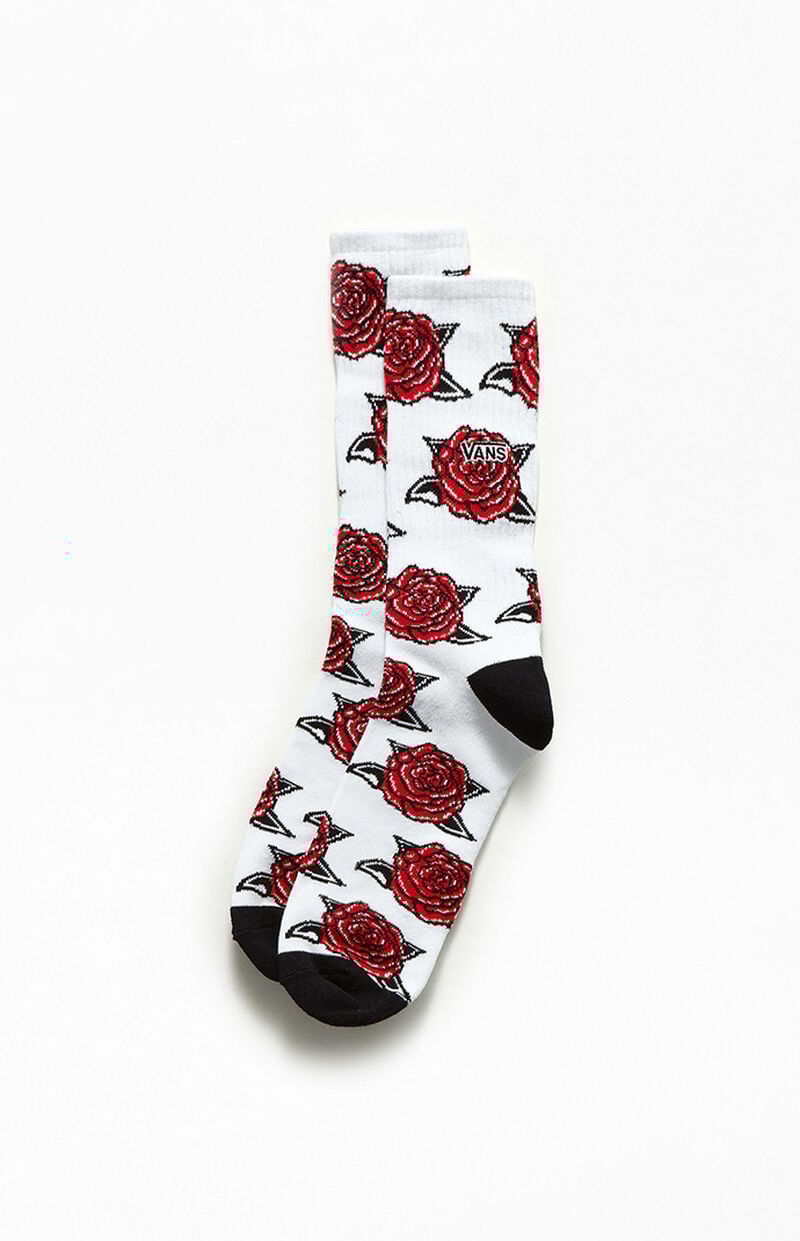 Vans Red Rose Crew Socks | PacSun