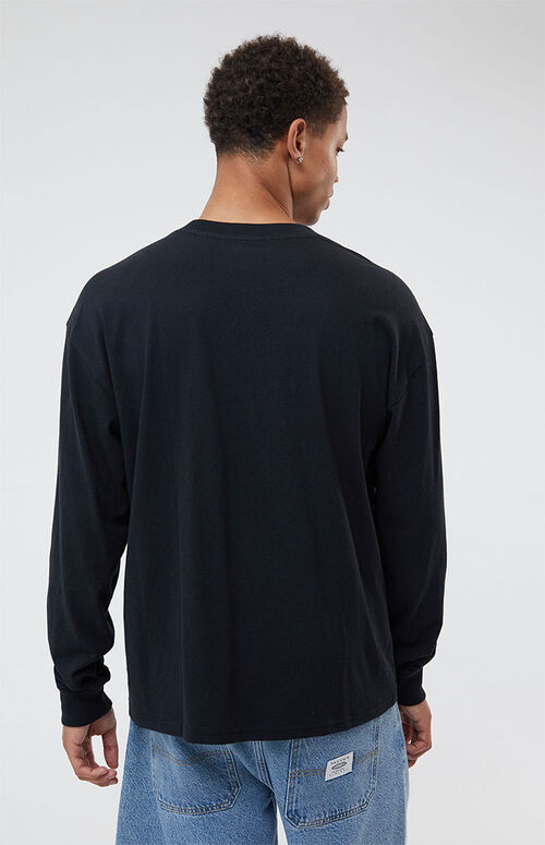 PS Basics Black Loch Long Sleeve Oversized Boxy T-Shirt | PacSun