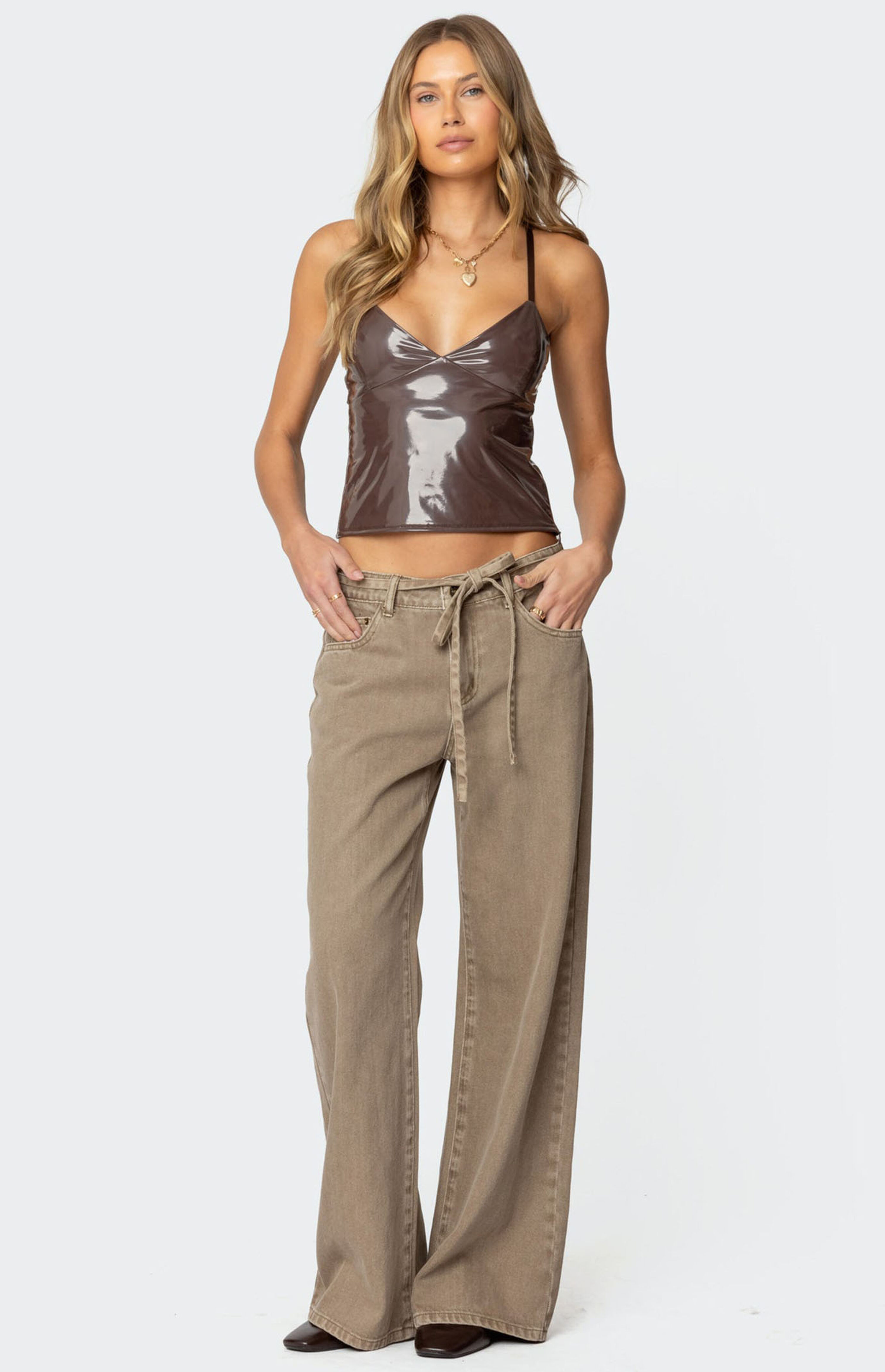 Edikted Carmie Vinyl Tank Top | PacSun