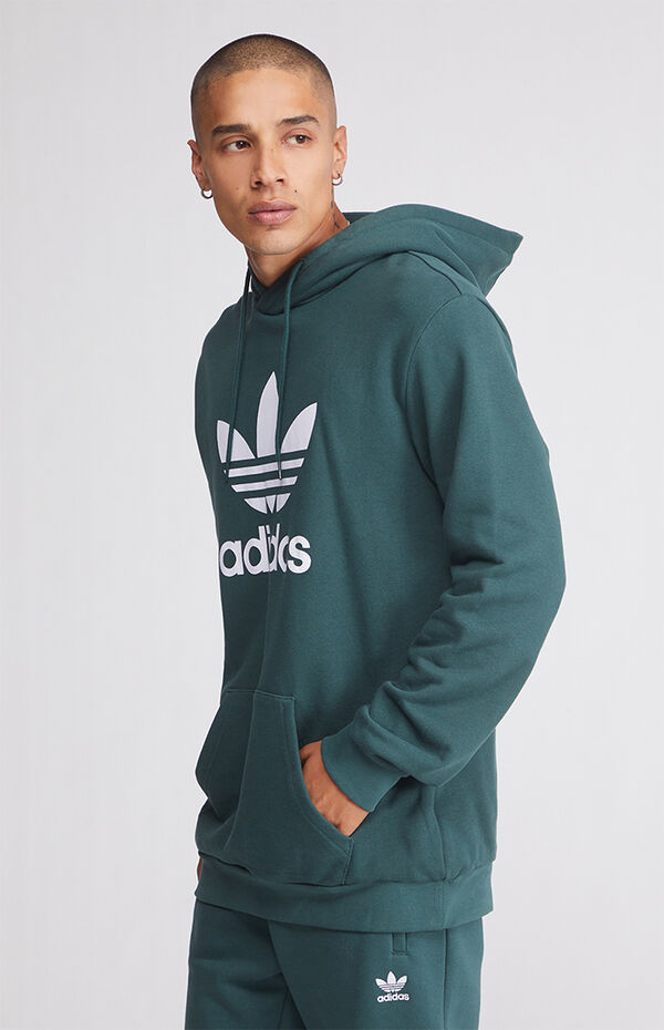 adidas Green Trefoil Hoodie | PacSun