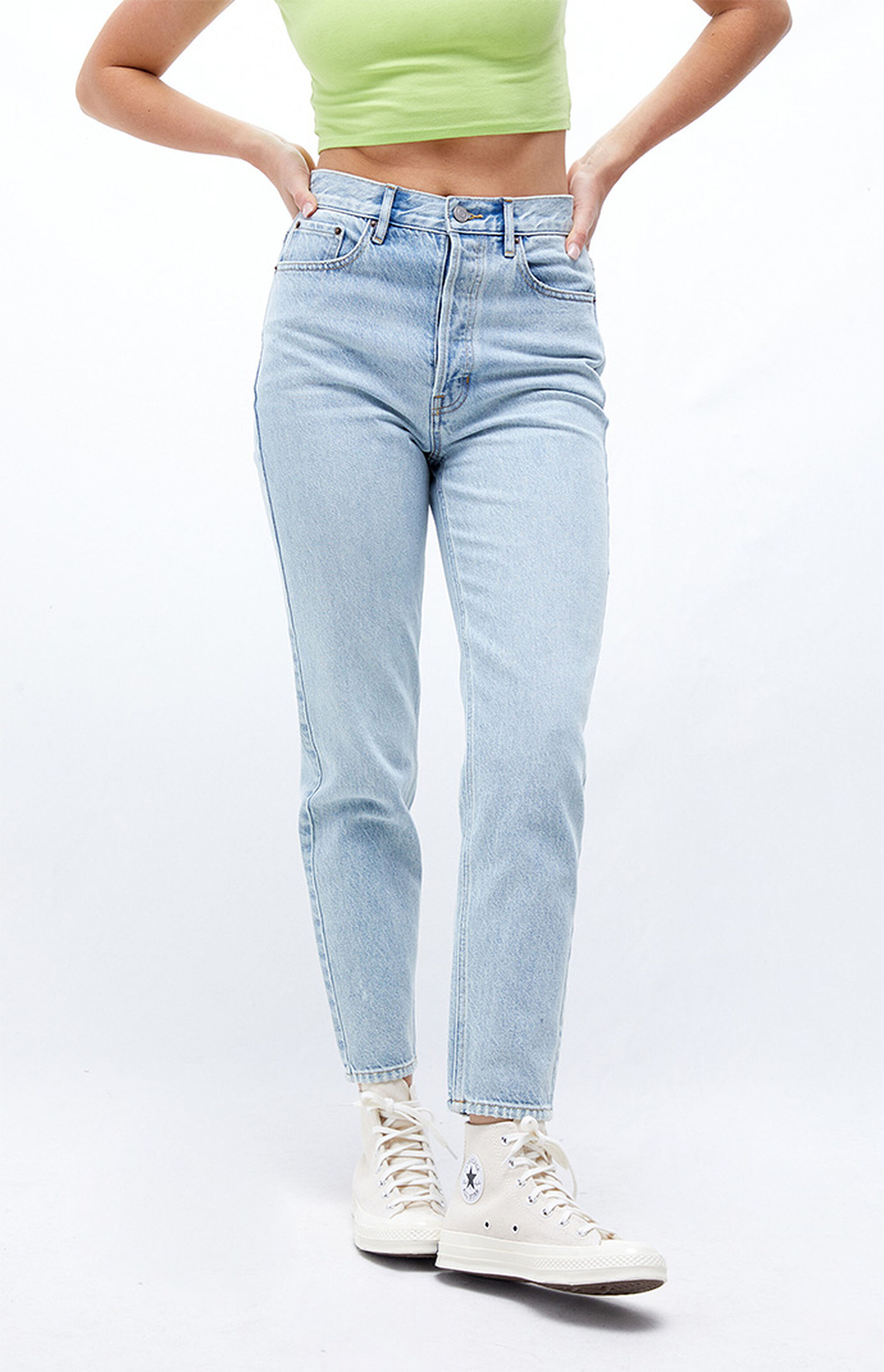 Pacsun Light Blue Ultra High Waisted Slim Fit Jeans | Pacsun