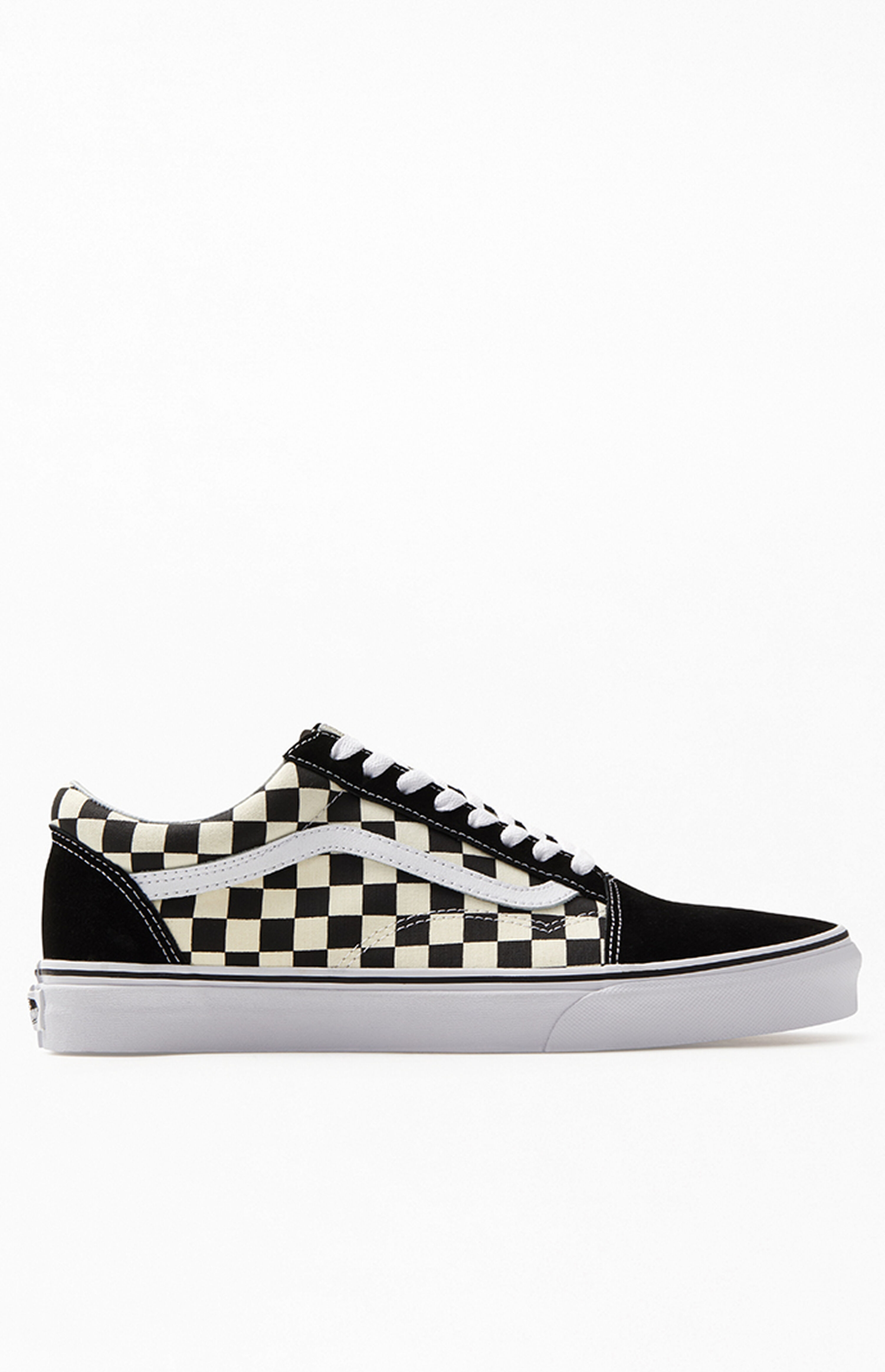 Vans Primary Check Old Skool Black & White Shoes | PacSun