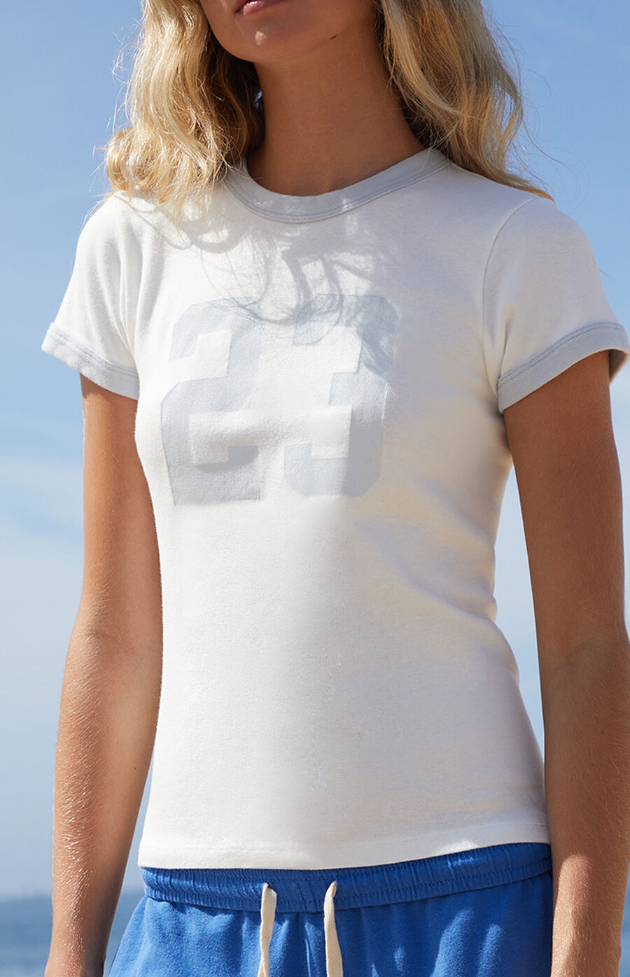 John Galt Light Blue Hailie 23 Ringer T-Shirt | Pacsun