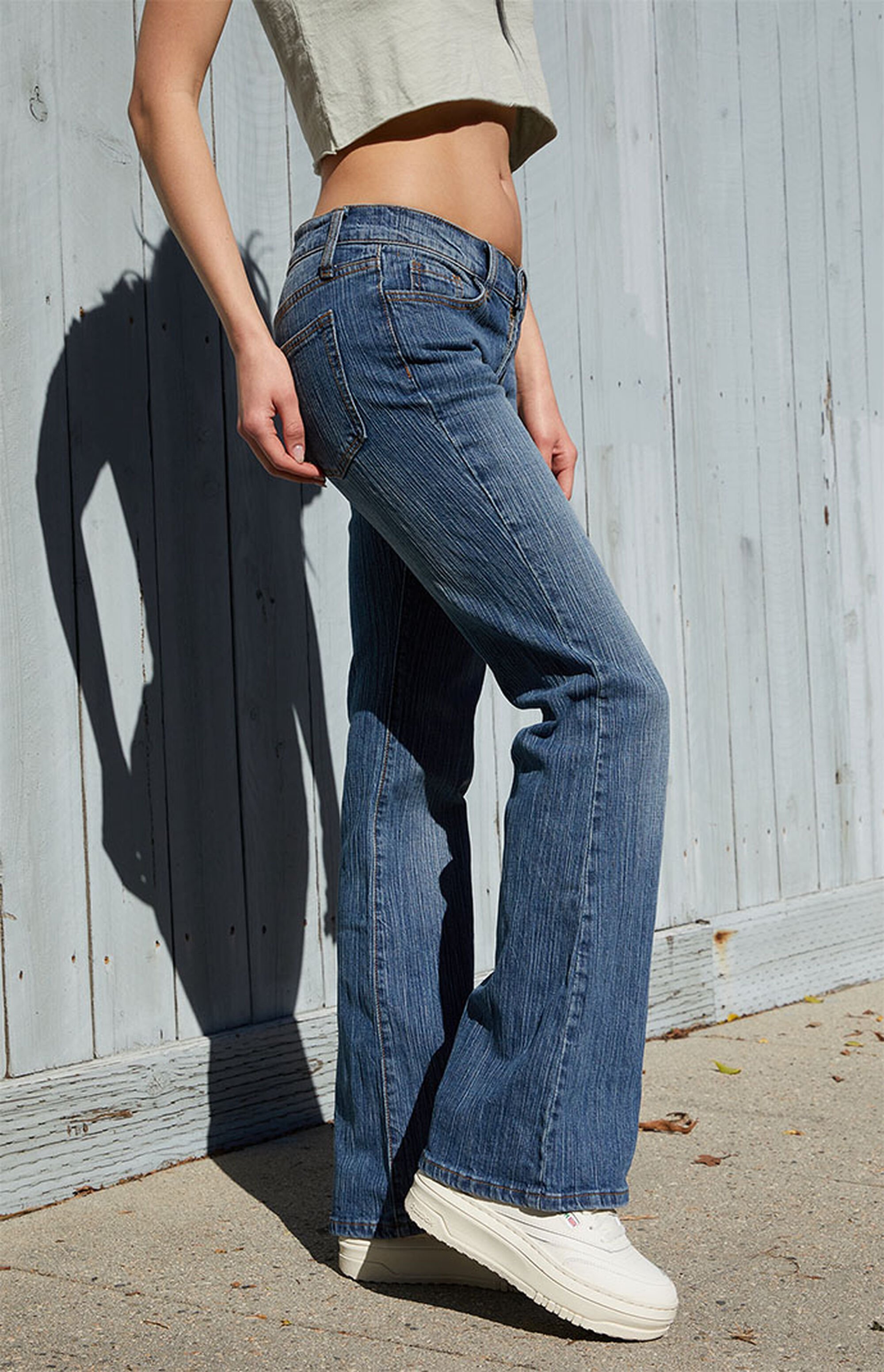 John Galt Dark Blue Brielle Bootcut Low Rise Jeans | PacSun