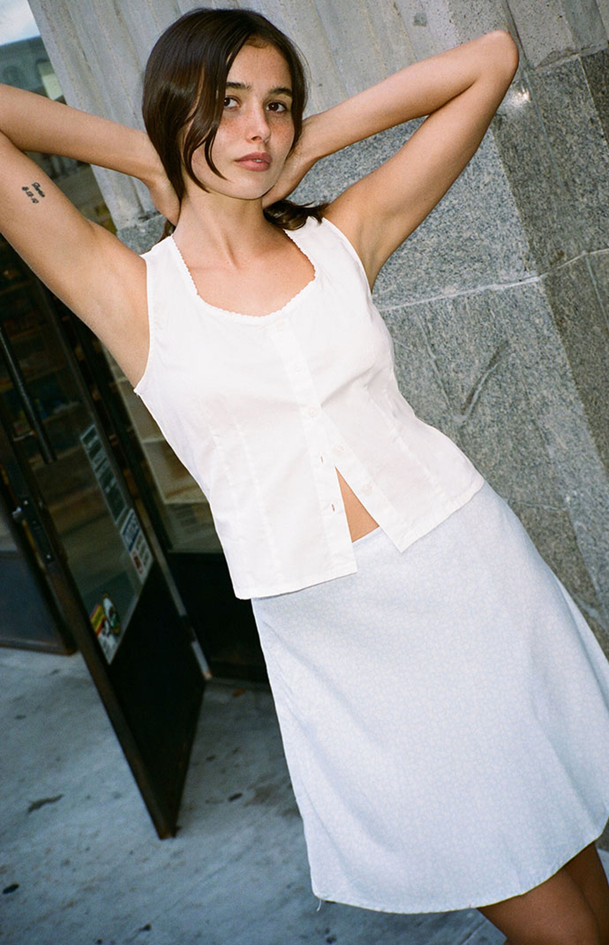 John Galt White Button Up Tank Top | Pacsun