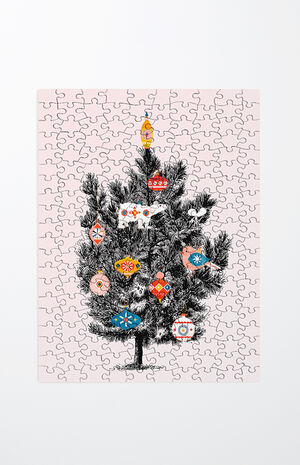 Deny Designs Pink Christmas Tree 500 Piece Jigsaw Puzzle | PacSun