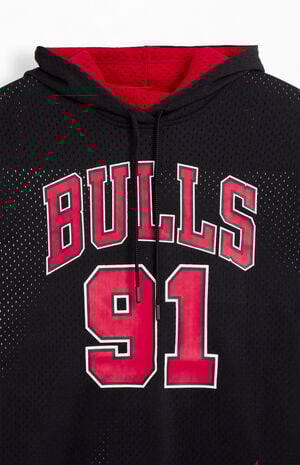 Mitchell & Ness Dennis Rodman Chicago Bulls Mesh Short Sleeve Hoodie ...
